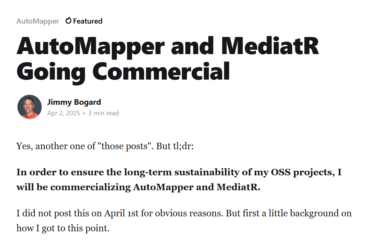 MediatR and MassTransit Going Commercial: What This Means For You
