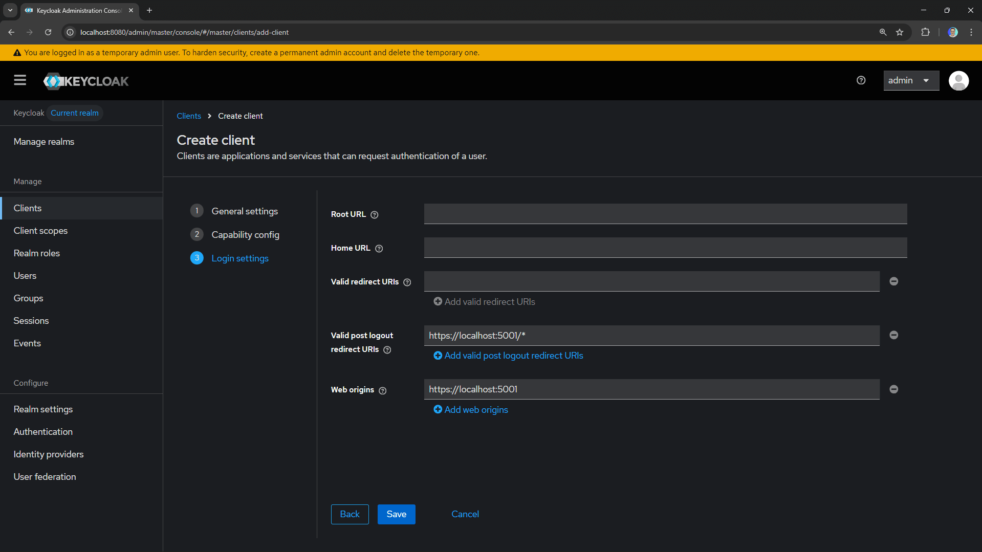 Integrate Keycloak with ASP.NET Core Using OAuth 2.0