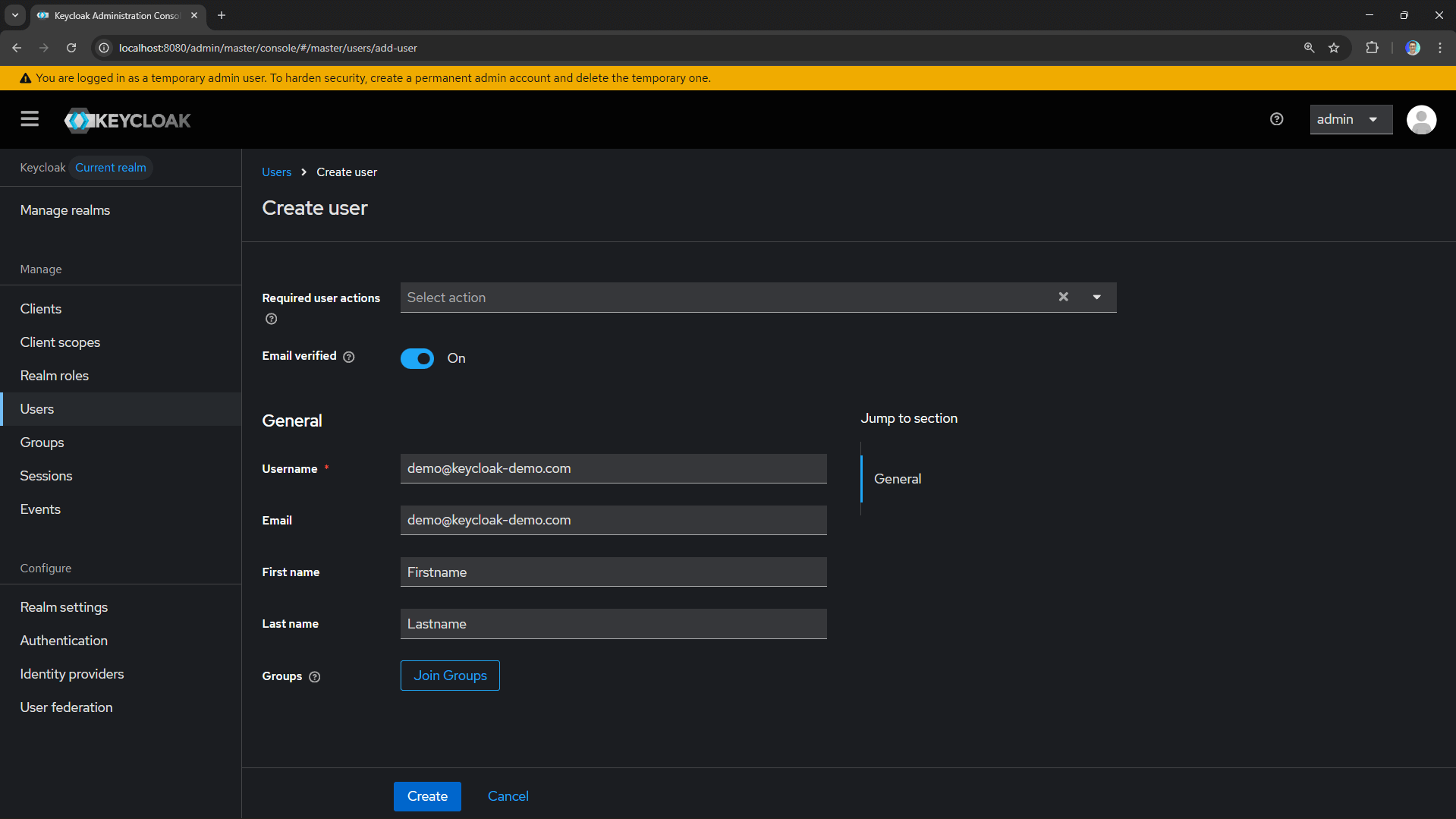 Integrate Keycloak with ASP.NET Core Using OAuth 2.0